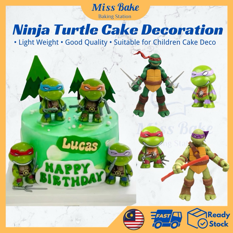MISS BAKE Ninja Turtle Cake Topper Decoration | Shopee Malaysia