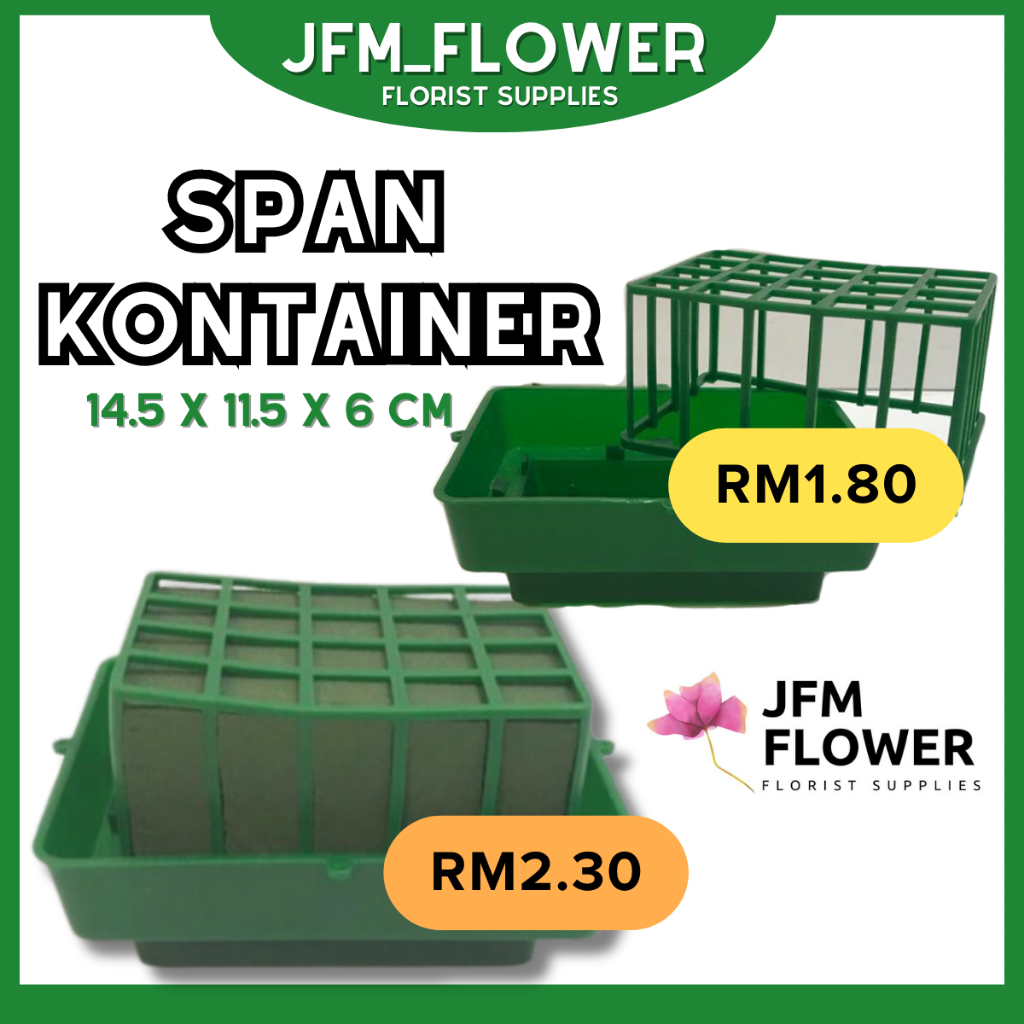 [RM1.80-2.30/PCS] 1PCS Span basah kontainer empat segi/Wet floral ...