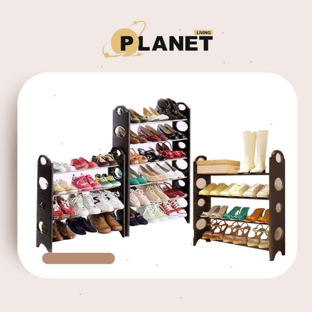 Living Planet Shoe Rack 4 Tier Simple Shoe Rack Home Dormitory Door ...