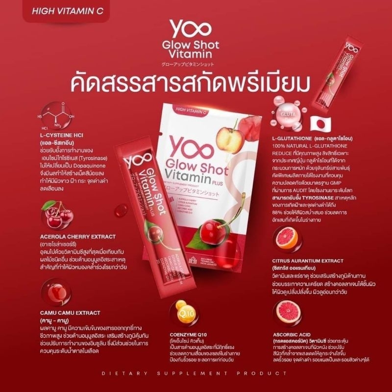 Yoo Glow Shot Vitamin Plus Fill The Mouth (ยูโกลว์ วิตามินบูสต์ผิว แบบ ...
