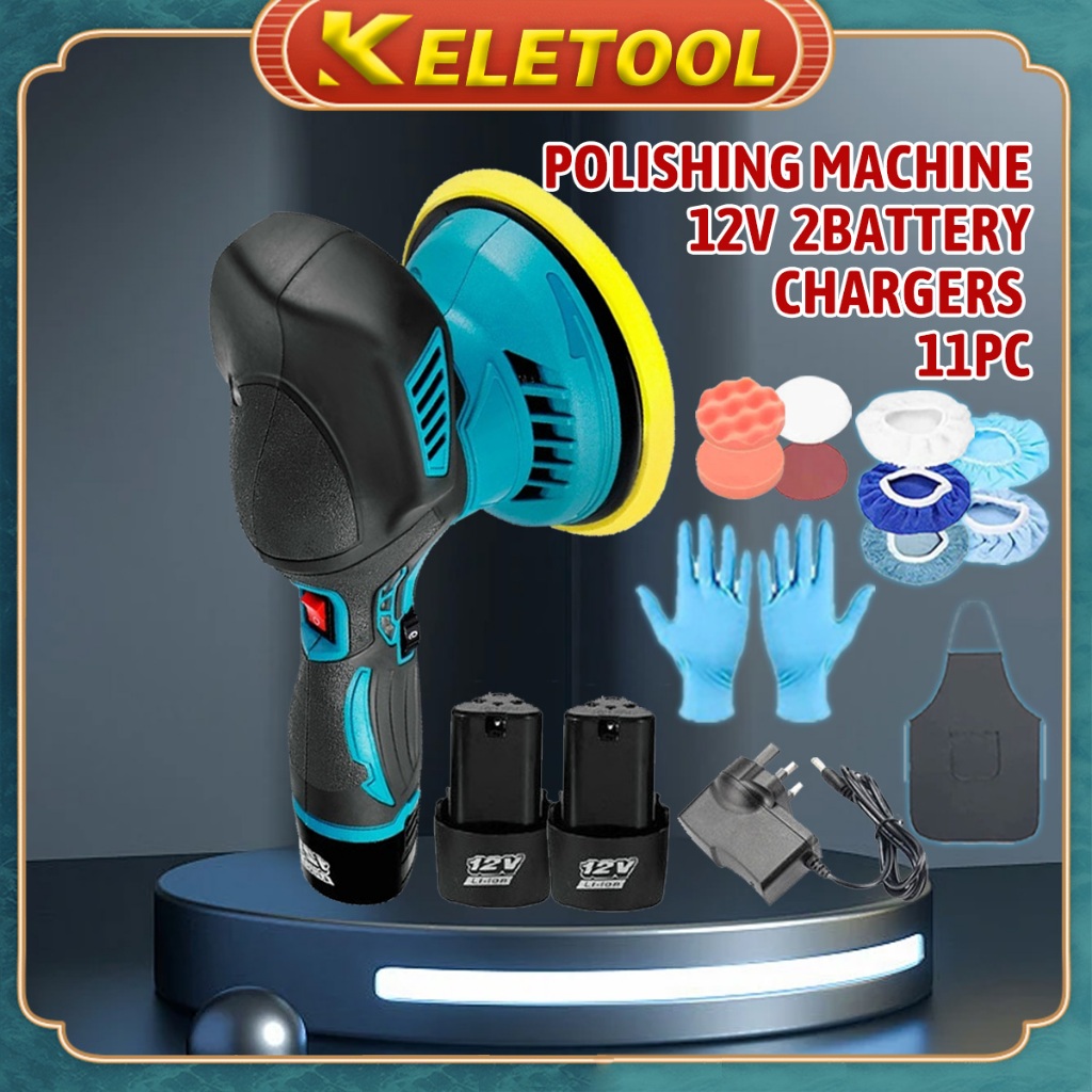 Mesin Polish Kereta polish machine car polish machine 12/18V Cordless ...