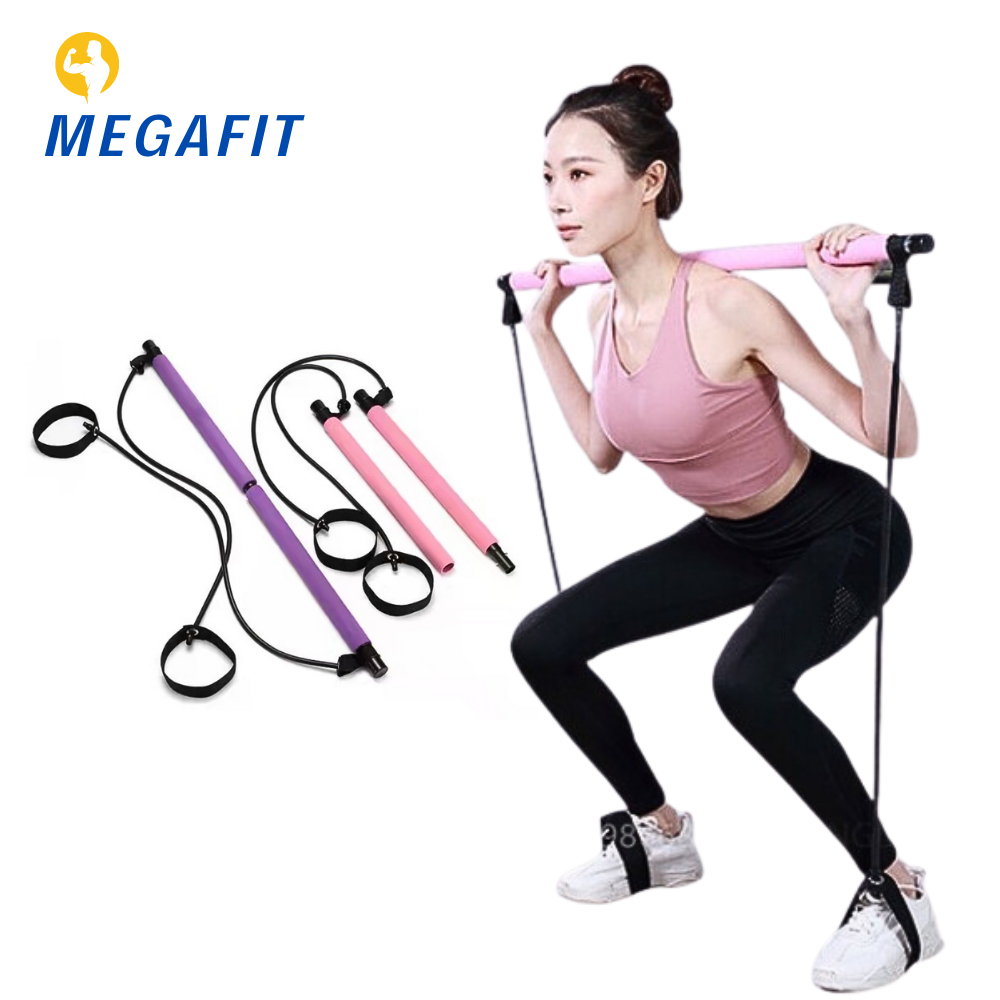 MEGAFIT Pilates Exercise Stick Yoga Exercise Pilates Stick Bar Arms ...