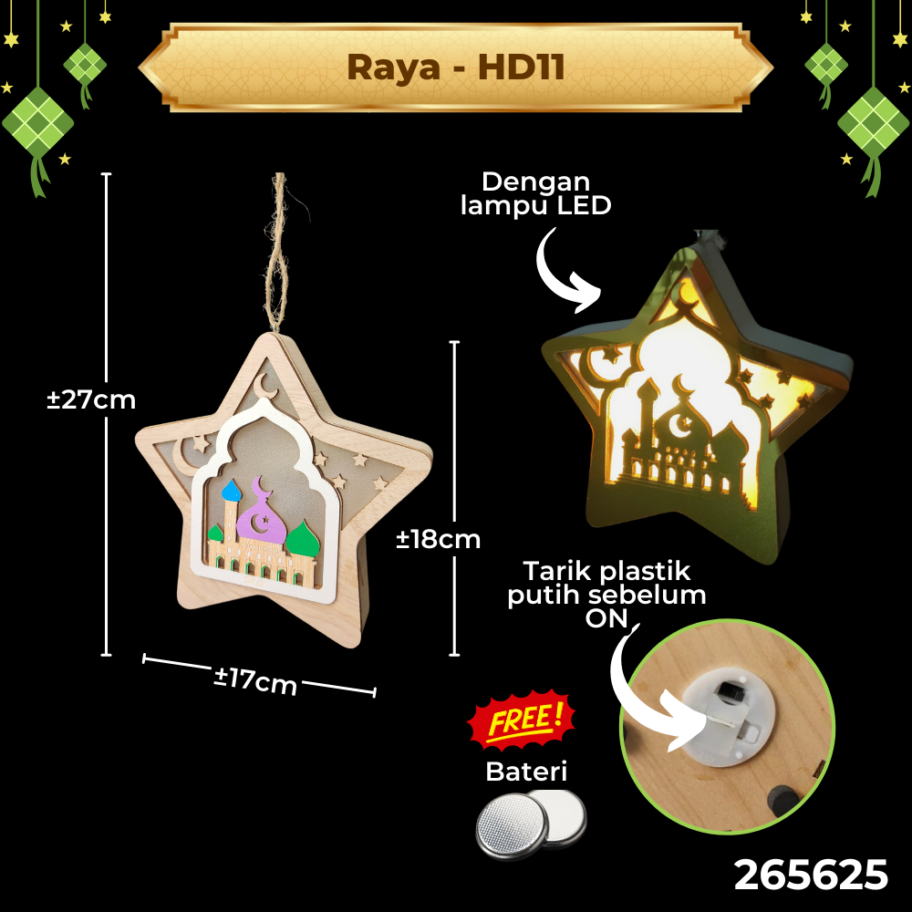 SUPERSAVE Hari Raya Wall Decoration Ceiling Glitter Hanging Deco Rumah ...