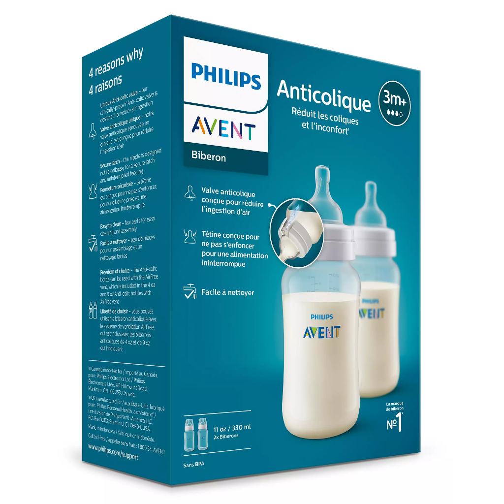 💯ORIGINAL Avent Classic PP 11oz/330ml Twin pack (2 bottles)Country of ...
