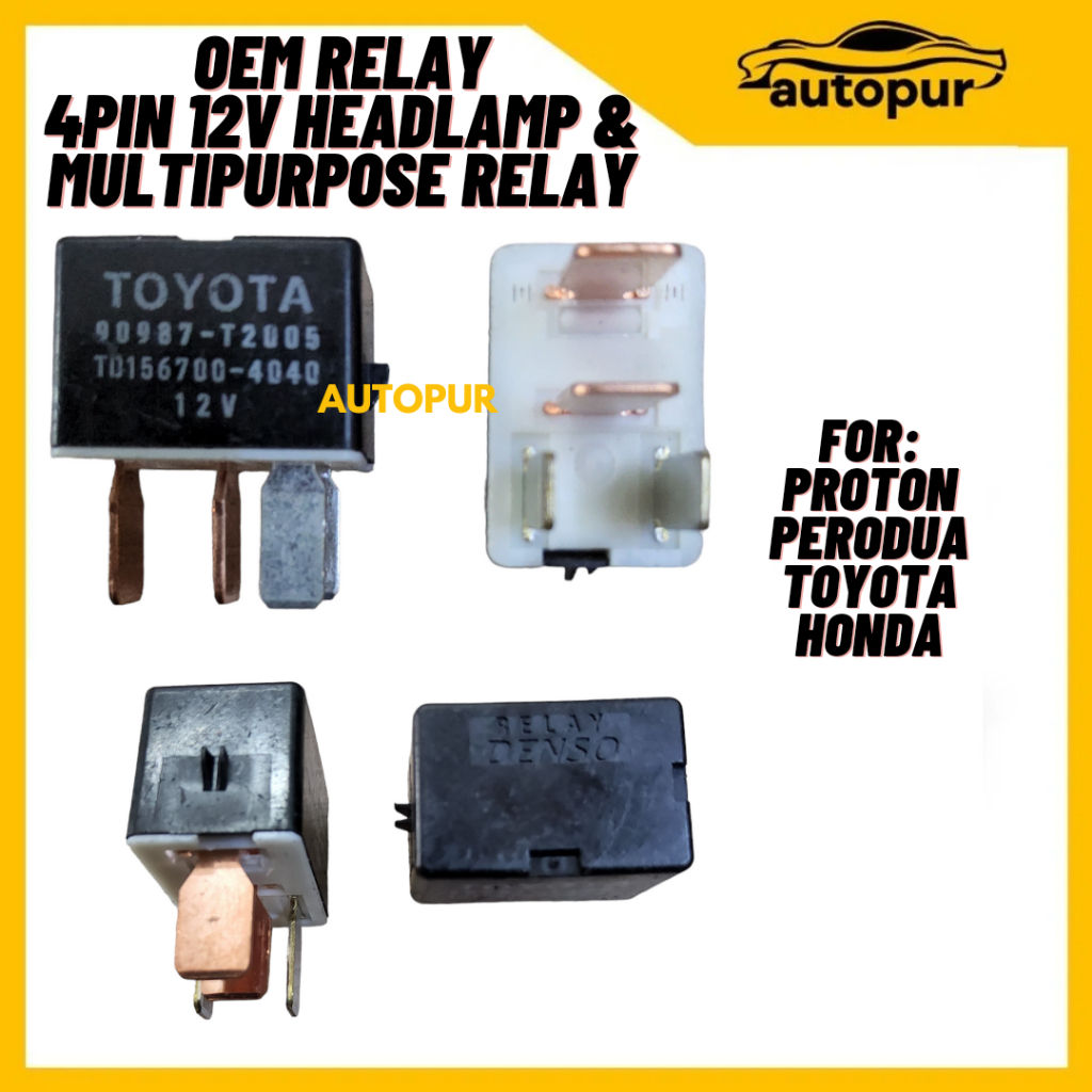 Universal 4 Pin Headlamp/Fan/Aircond Relay for Proton/Perodua/Toyota ...