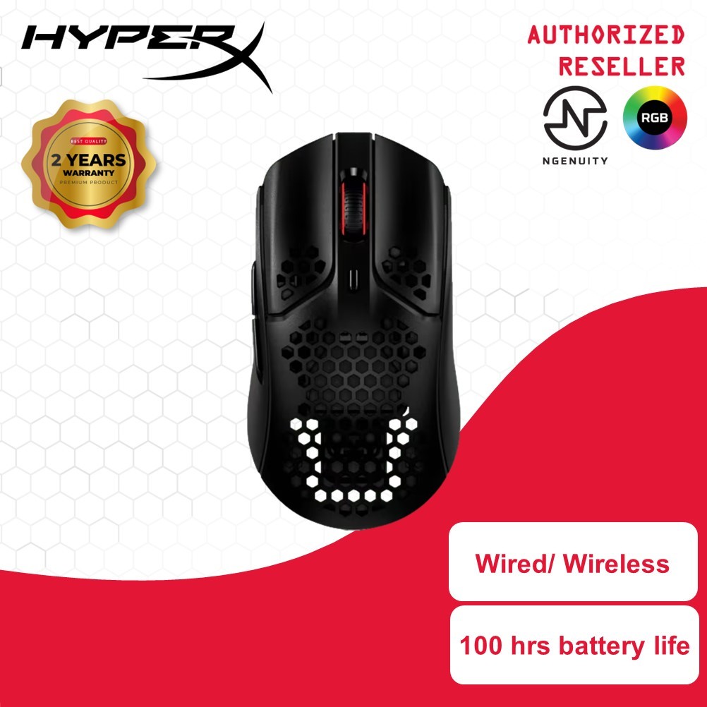 HyperX Pulsefire Haste/ Haste 2 Wireless/Wired Gaming Mouse (Black ...