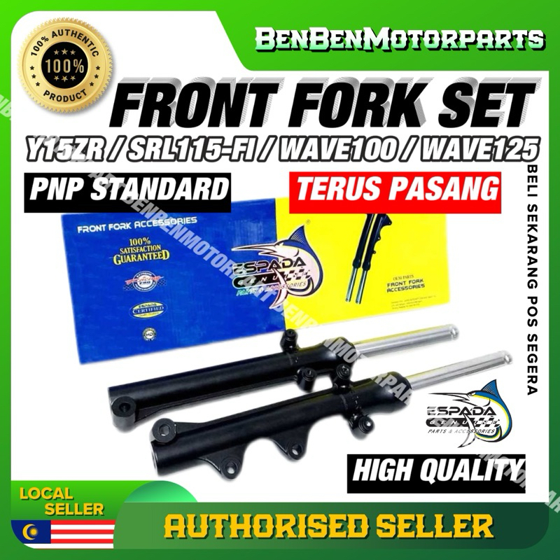 100% ORIGINAL ESPADA FRONT FORK SET FOR Y15ZR / Y15 V1 V2 / SRL115-FI ...