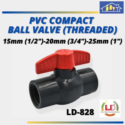 LD PVC Fitting PVC Connectors Compact Ball Valve Thread End (Threaded ...