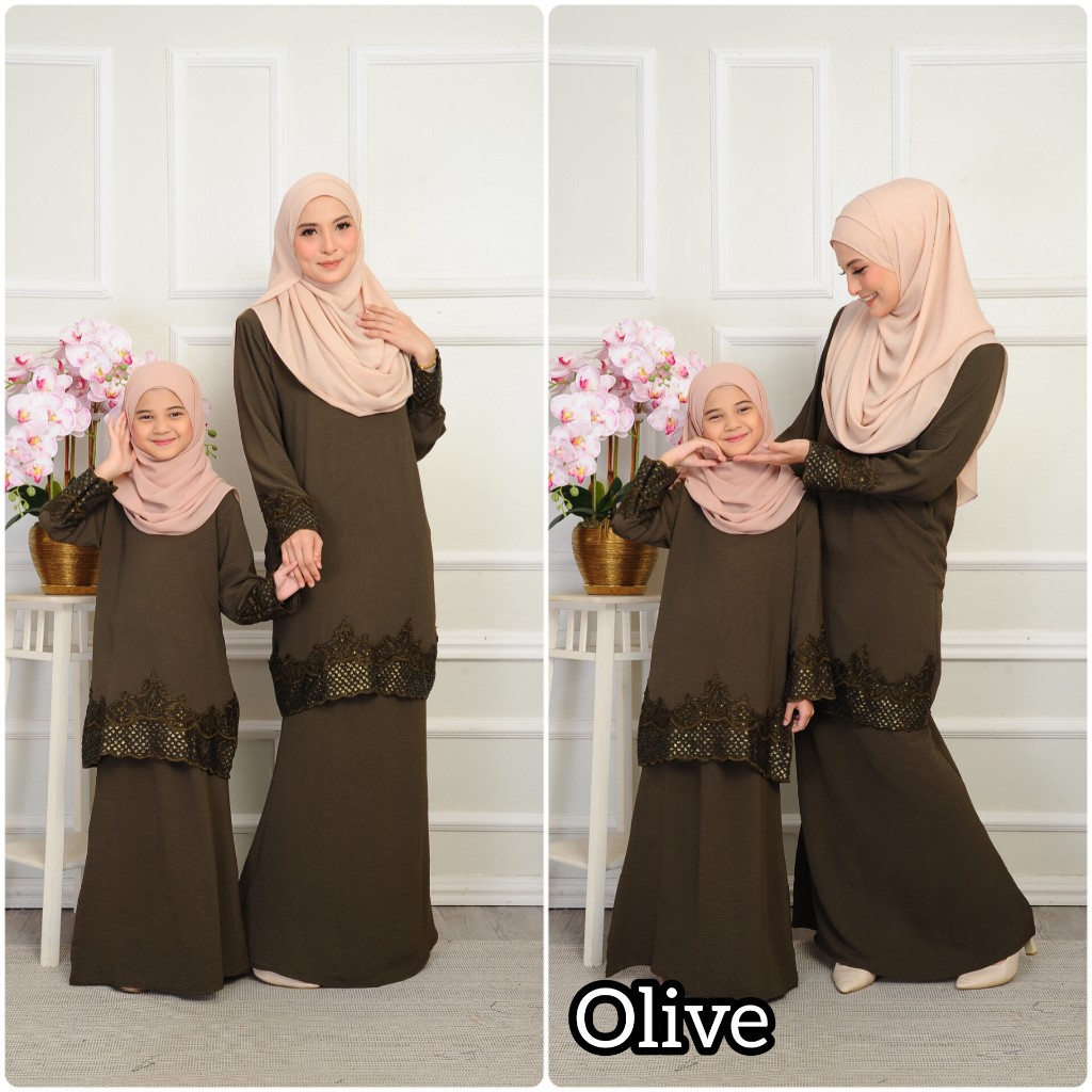 RAYA BAJU KURUNG LACE WANIA NEW ARRIVAL DAN IRONLESS Raya 2024 | Shopee ...