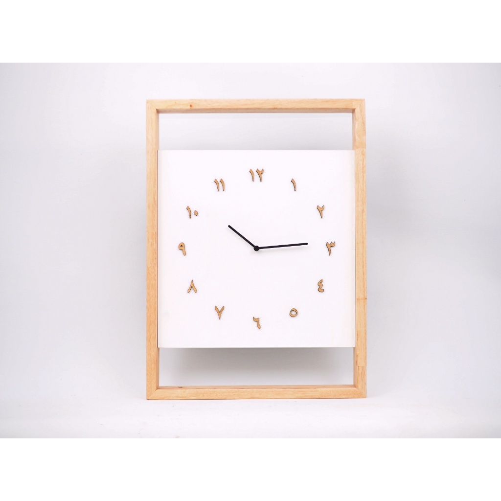 Frame Clock Frame Wall Clock Jam Dinding Kayu | Shopee Malaysia