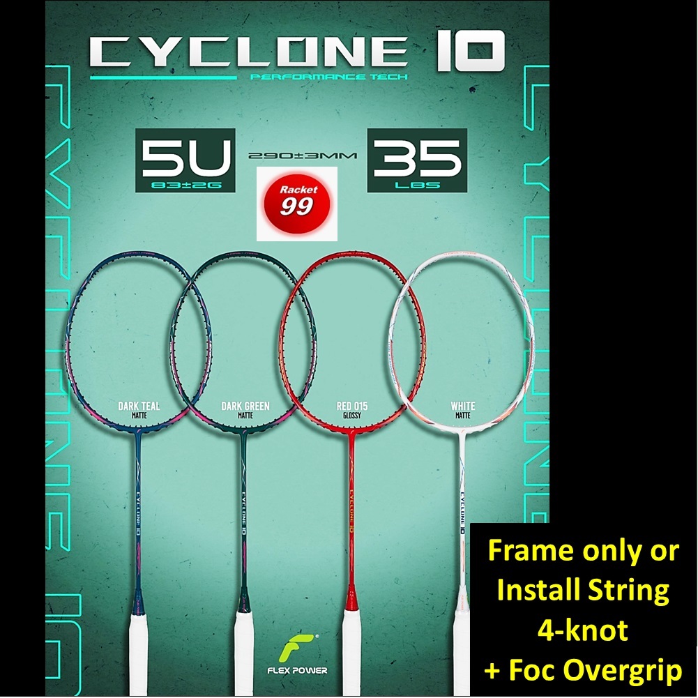 Flex Power (35 LBS) CYCLONE 10【Racket Handle with Serving Cone ...