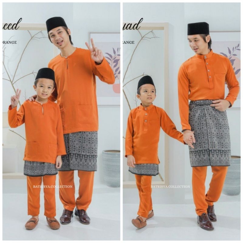 [Burnt Orange] BAJU MELAYU BURNT ORANGE RAYA 2024 TELUK BELANGA CEKAK ...