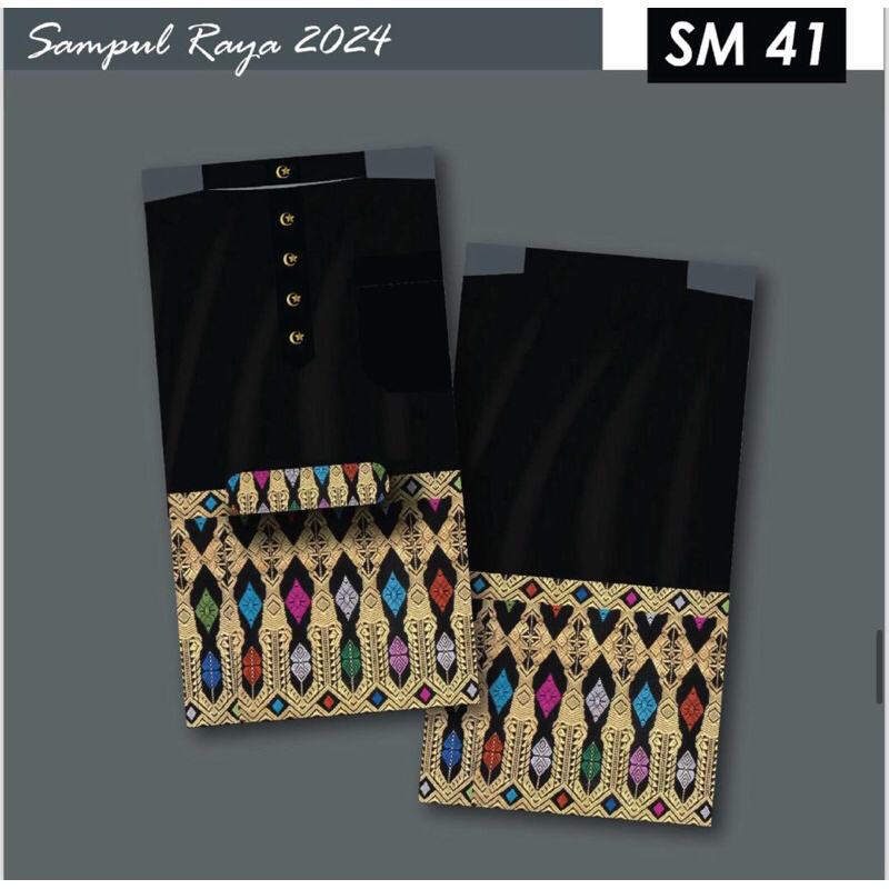 Sampul Raya Baju Melayu Hitam SM41 2024 / 1 Pack 10 Keping | Shopee Malaysia