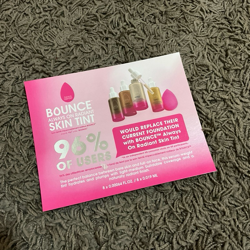 READY STOCK BEAUTYBLENDER Bounce Always on Radiant Skin Tint Sample ...
