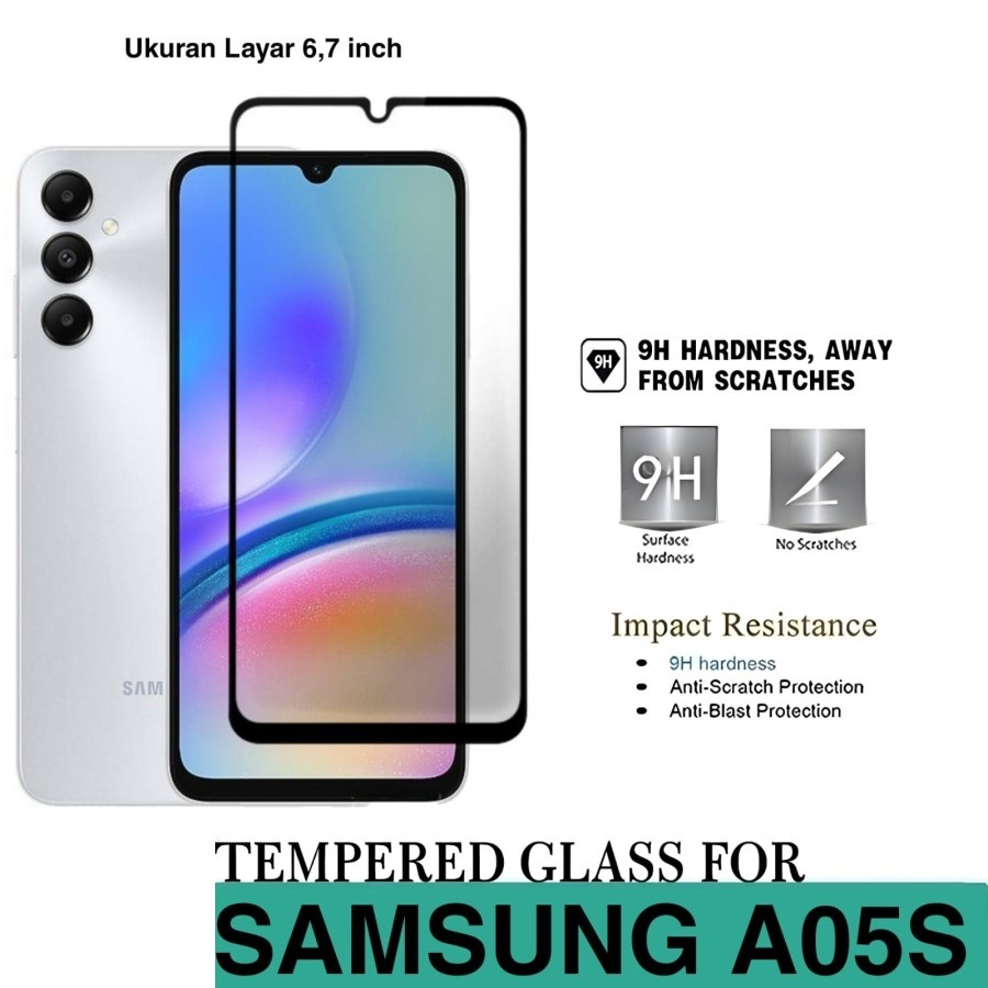 Samsung Galaxy A05S Full Clear Tempered Glass Screen Protector | Shopee ...