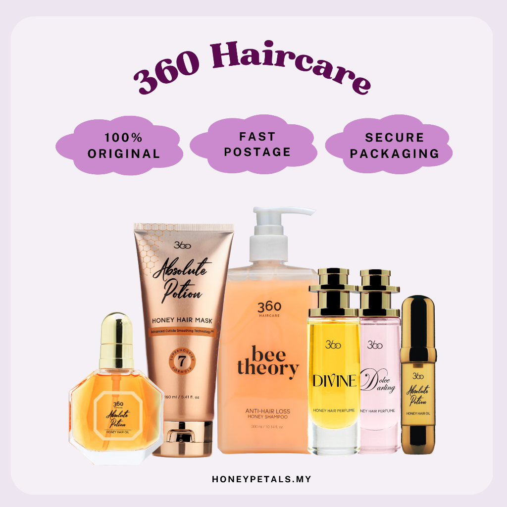 360 HAIRCARE Bee Theory Shampoo | Absolute Potion Honey Hair Oil ...