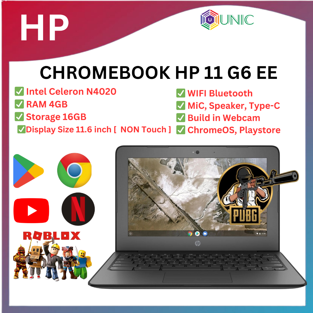 Chromebook Instant Delivery HP G5 G5EE G6 G7 G8 G3 Playstore 2GB 4GB RAM 16GB 32GB Storage ...