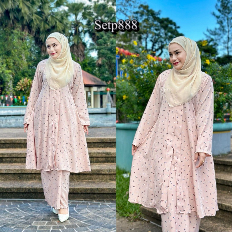 baju raya viral baju kebaya labuh baju kebaya baju kurung riau | Shopee ...