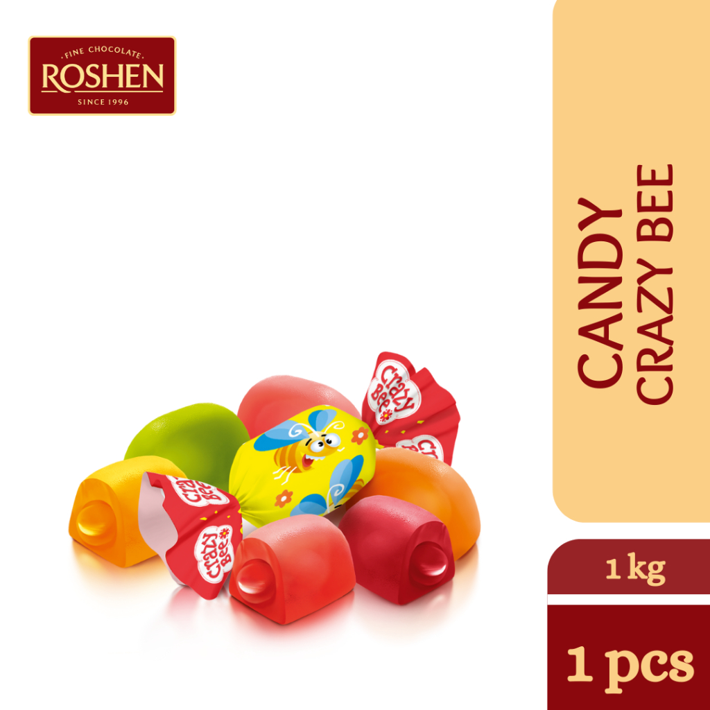 Roshen Crazy Bee Fruity Gummy Candy (1kg) Roshen gula gula gummy lembut ...