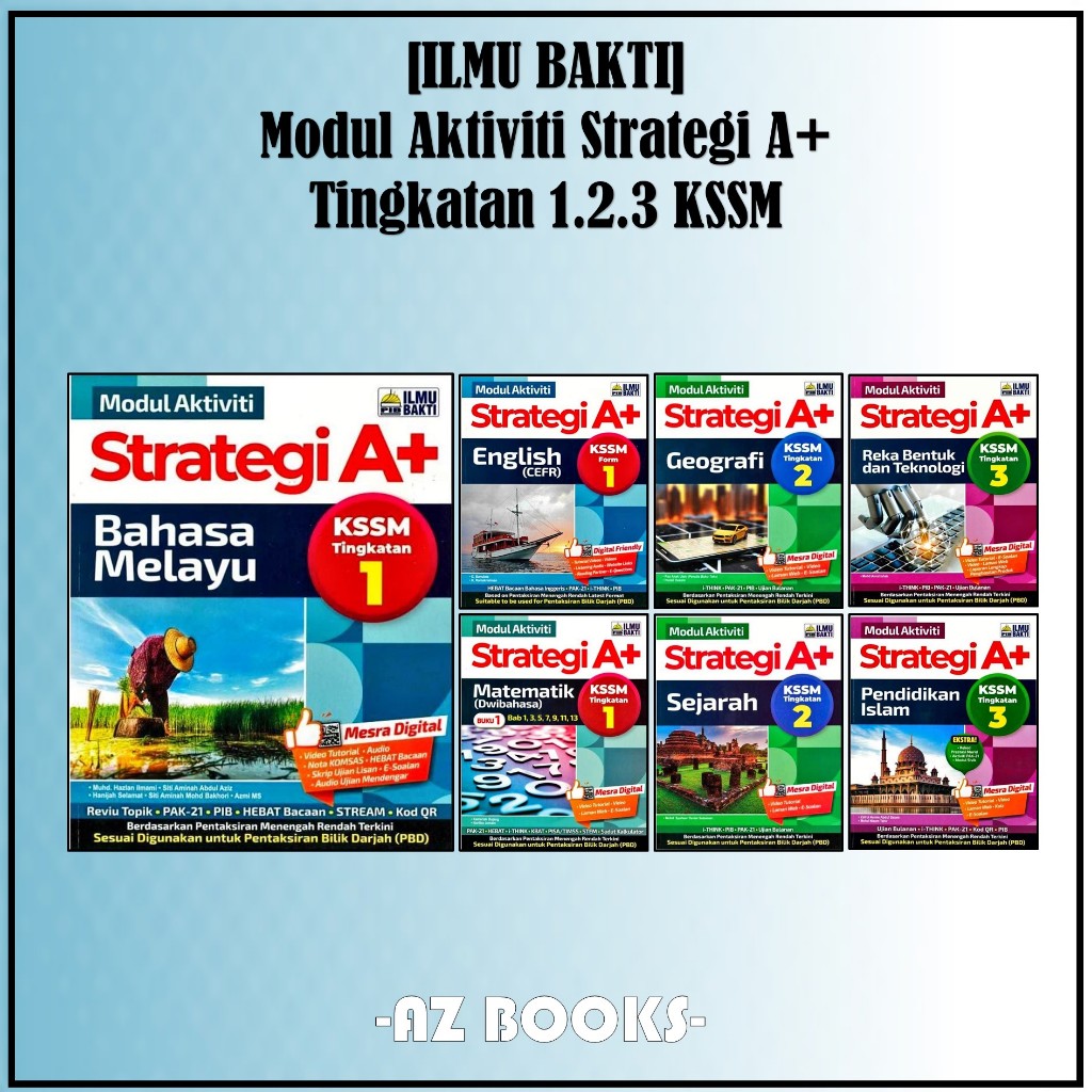 [AZ] ILMU BAKTI - 2024 Buku Latihan Modul Aktiviti Strategi A+ Tingkatan 1, 2, 3 KSSM | Shopee ...