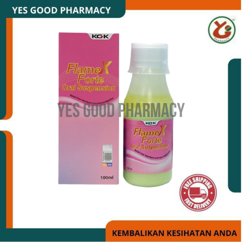 Flamex Forte Oral Suspension 100ml Heartbun/ Acid indigestion ...