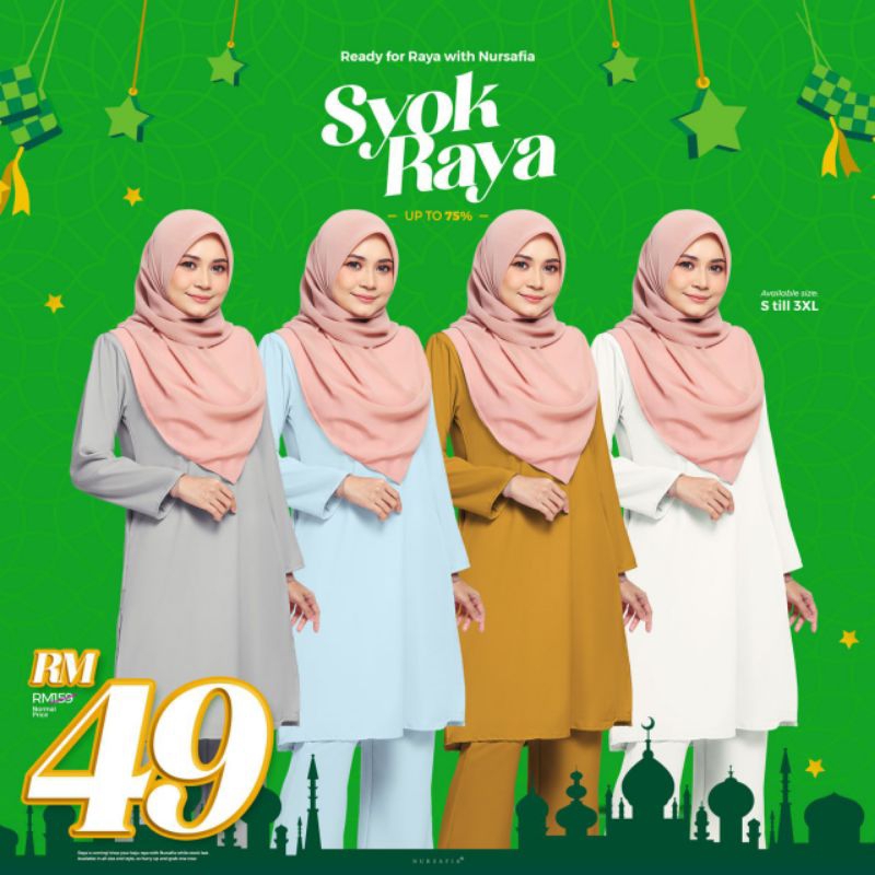 SUIT WAFA NURSAFIA Vol. 3 (S-6XL), Suit Haji Umrah, Suit Labuh, Suit ...
