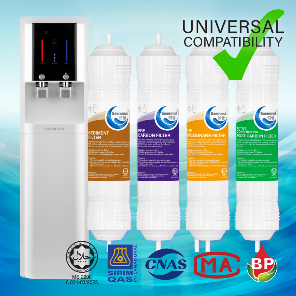 SAEMMUL 11”I UF WATER FILTER SET 4 STAGE HALAL COMPATIBLE FOR COWAY ...