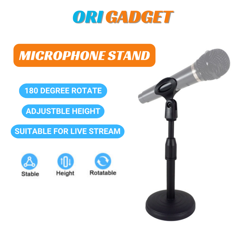 Adjustable Mic Stand Adjustable Desktop Table Karaoke Meeting Live Zoom ...