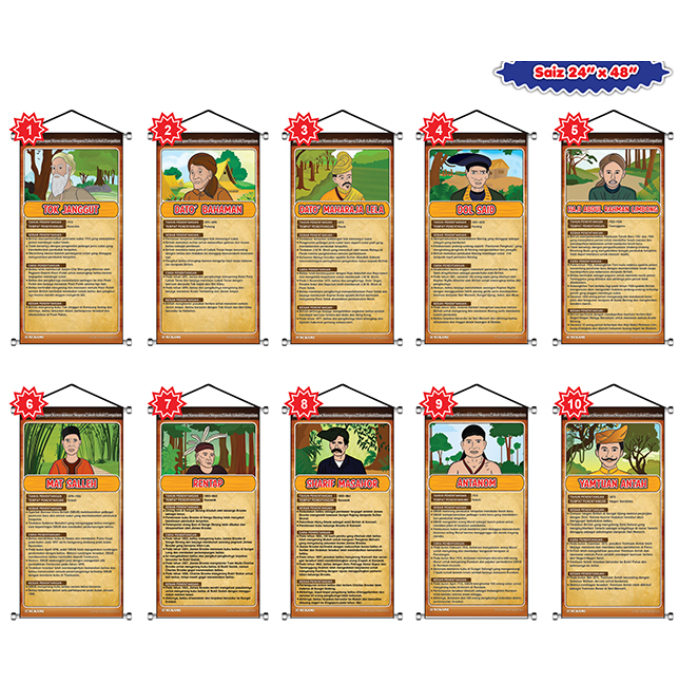 Banner Perjuangan Kemerdekaan Negara Tokoh-Tokoh Tempatan | Shopee Malaysia