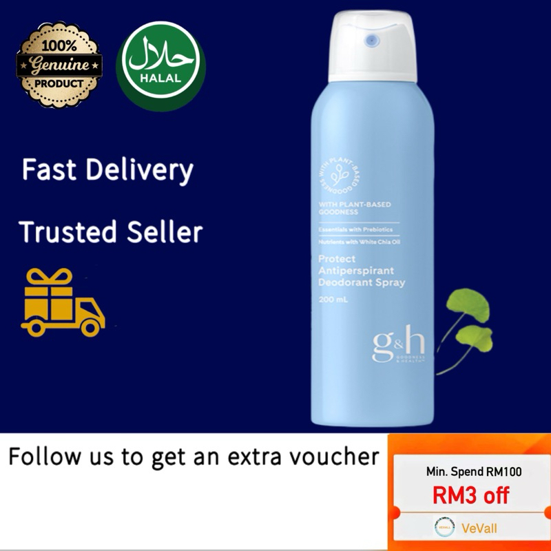 G&H Protect Antiperspirant Deodorant Spray - 200ml | Shopee Malaysia