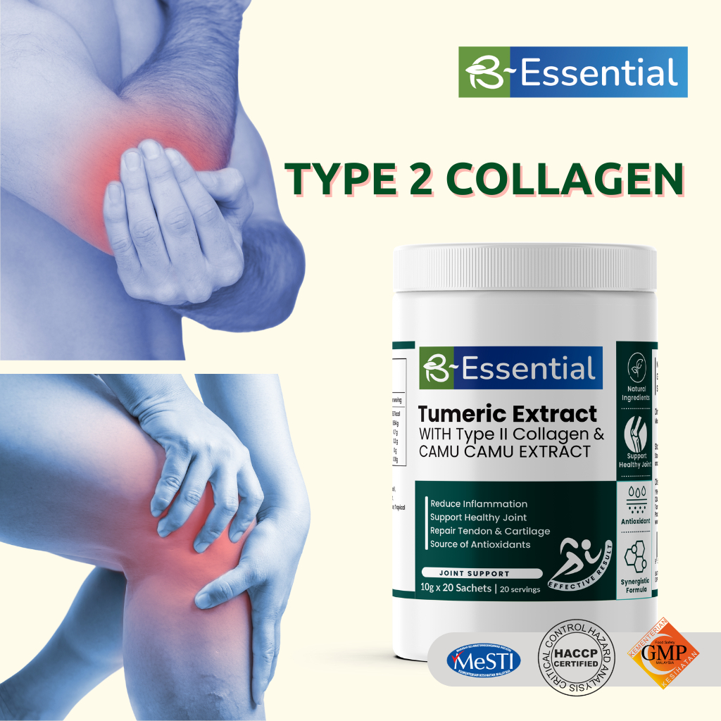B-Essential Type 2 Collagen w Tumeric (20sachets x10g) | Type ii Bovine ...