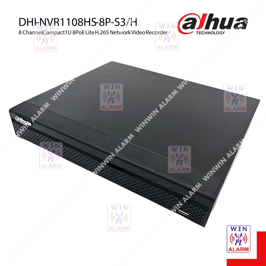 DAHUA NVR1108HS-8P-S3/H 8-CHANNEL COMPACT 1U LITE 4K NVR NETWORK ...