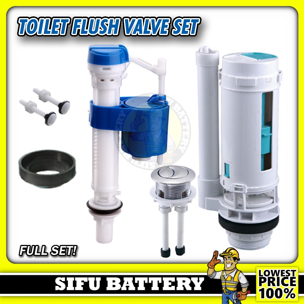 Flush Toilet Flush Set Pam Tandas Flush Duduk Toilet Flush Valve 馬桶水箱配件 ...