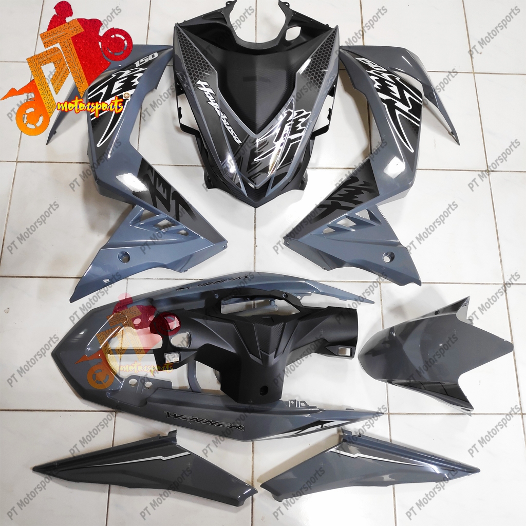 Honda Rs150 Rs150 V1 V2 Cover set Bodyset Nardo Grey Hayabusa 29 Black | Shopee Malaysia