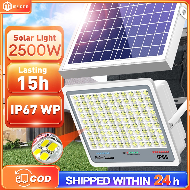【5-year warranty】Lampu Solar Light Outdoor Lighting 2500W LED Solar ...
