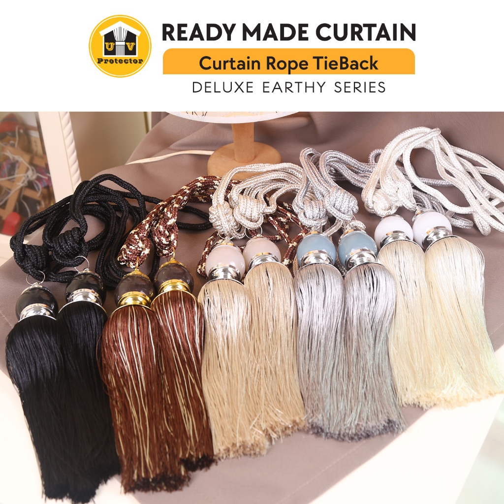 UVP Curtain Rope TieBack Deluxe Earthy Series (2 Pcs) | Shopee Malaysia