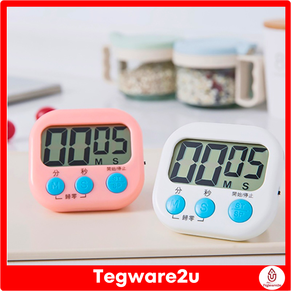 Large LCD Digital Kitchen Cooking Timer Count-Down Up Clock Loud Alarm ...