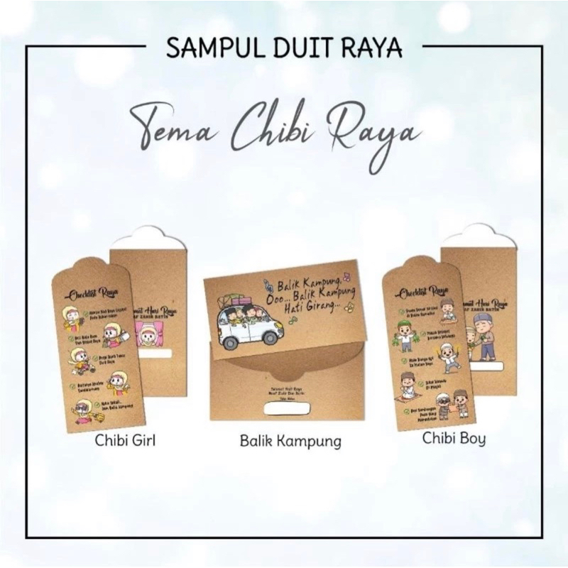 [READY STOCK] Sampul Duit Raya Murah Tema Chibi Raya Kertas Exclusive ...