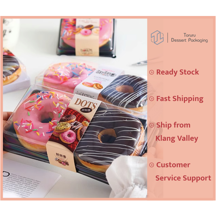 [10PCS] Donut Kotak Doughnut Box Round Compartment Round Cavity Box ...