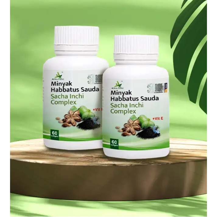 Aura Care Sacha Inchi Oil + Habbatus Sauda Complex (60 Softgels ...