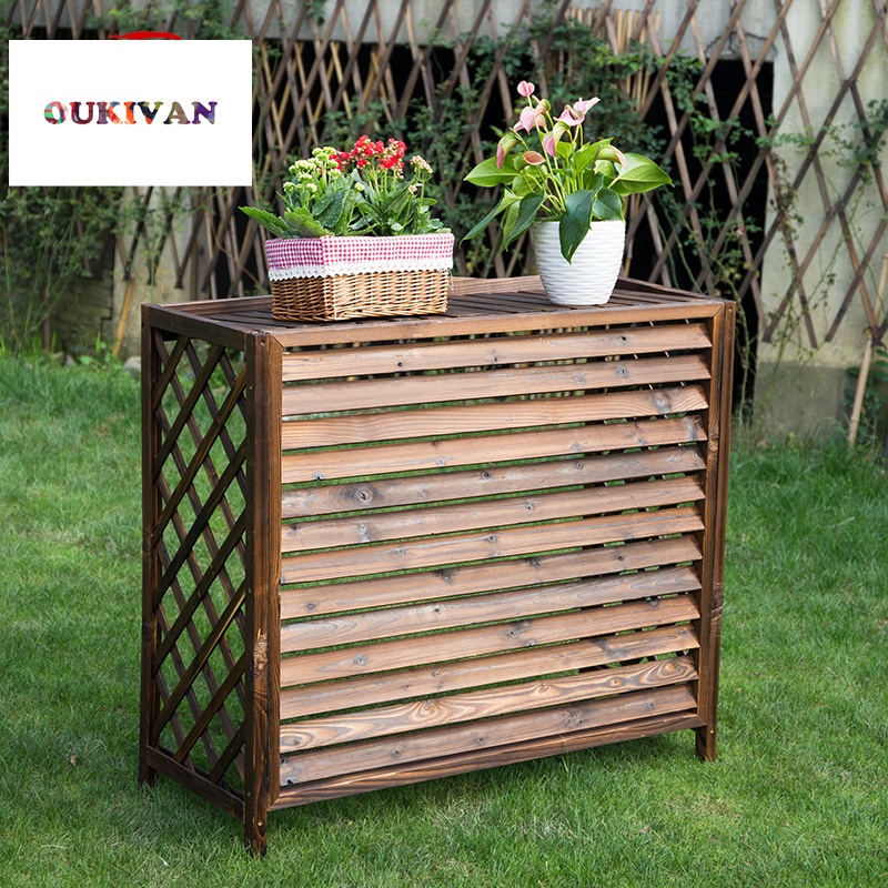 Balcony Air Conditioner Outdoor Wooden Frame Anti-Corrosive Wood ...