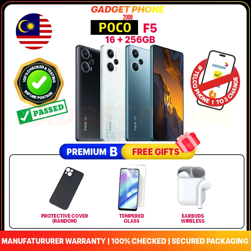 XIAOMI POCO F5 5G (16+256GB) | Original New Set | 1 Year Warranty XIAOMI POCO Malaysia | Shopee ...