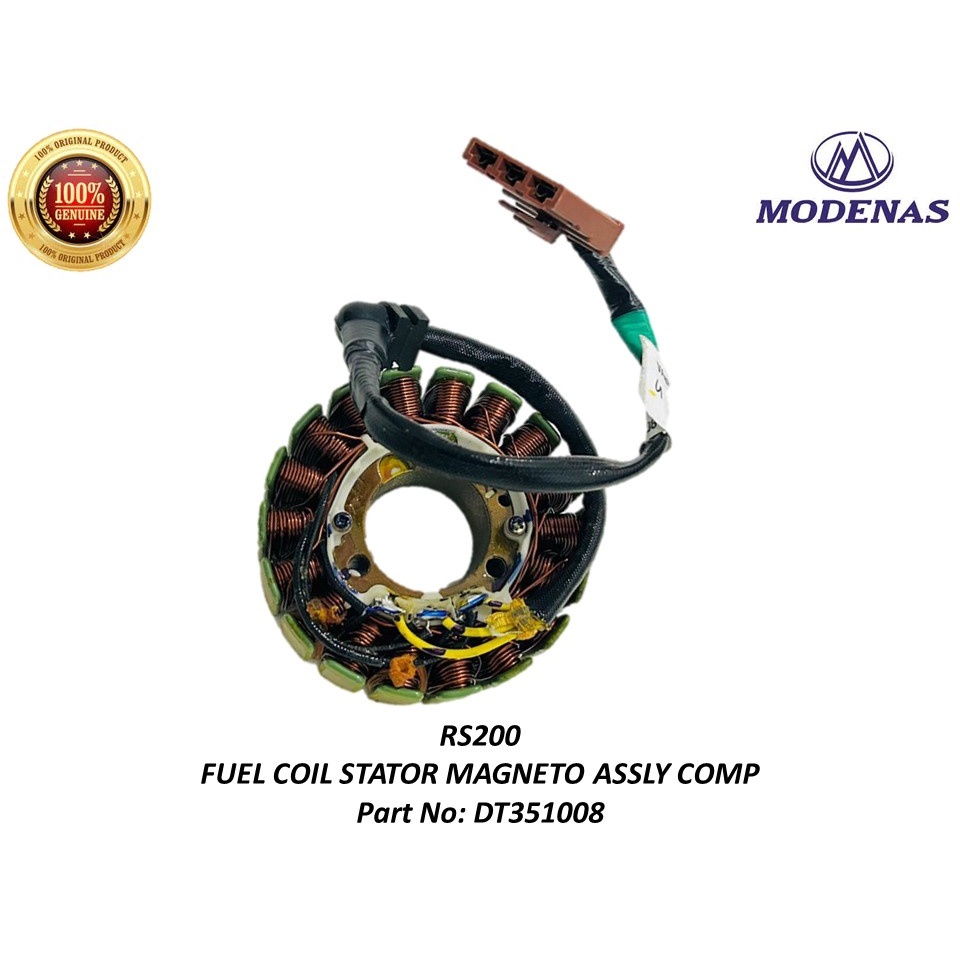 DT351008 MODENAS PULSAR RS200 FUEL COIL ASSY ORIGINAL / STARTOR ...