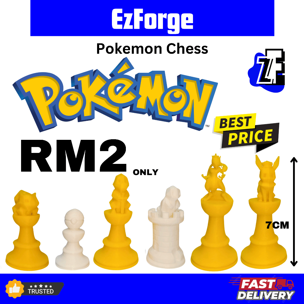 Pokemon Chess Set Board Game International Chess Chessmen Entertainment ...