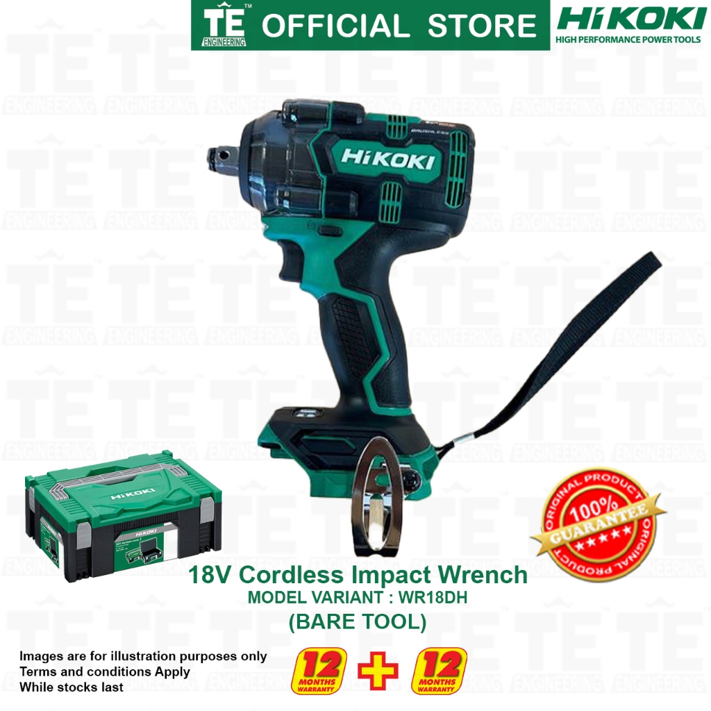 HIKOKI 18V Cordless Impact Wrench (MODEL VARIANT : WR18DH) (Bare Tool Only) | Shopee Malaysia