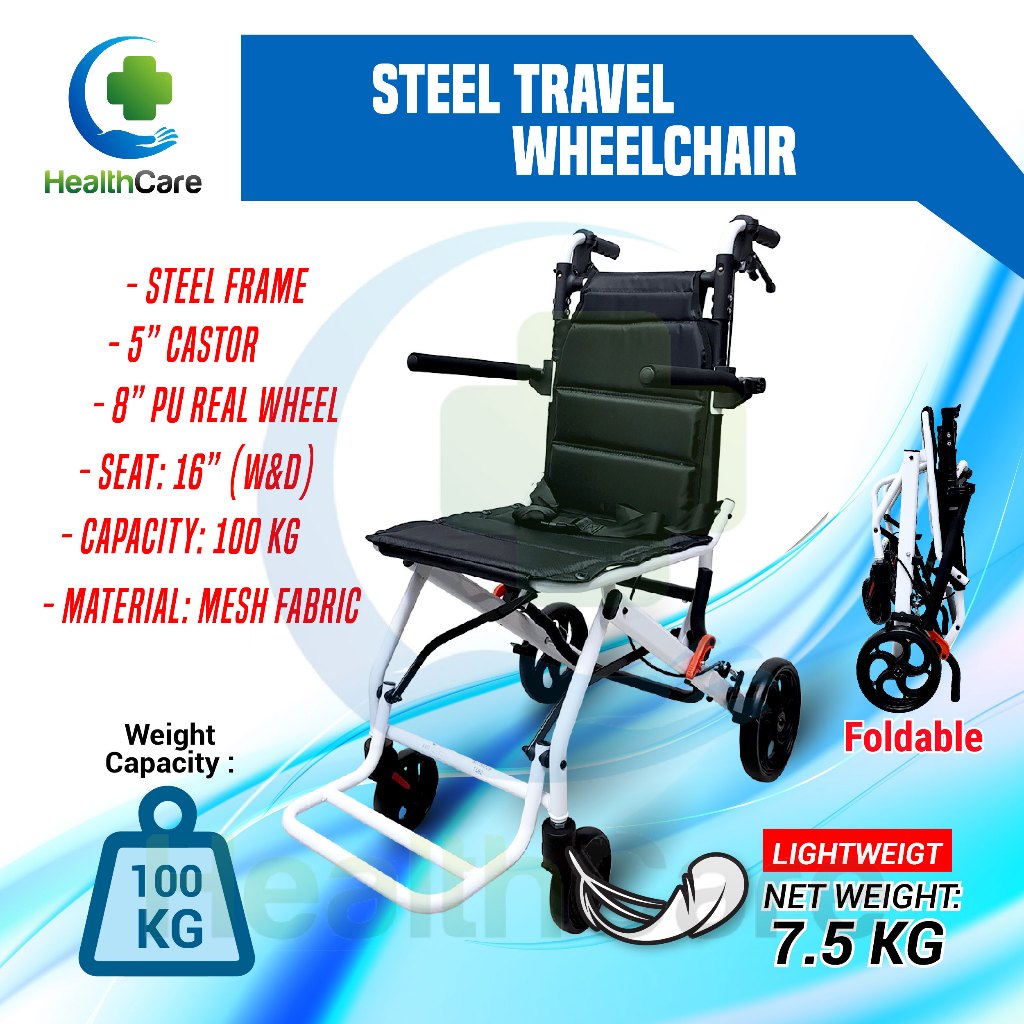 Lightweight Travel Wheelchair With Carry Bag ( Kerusi Roda Perjalanan ...