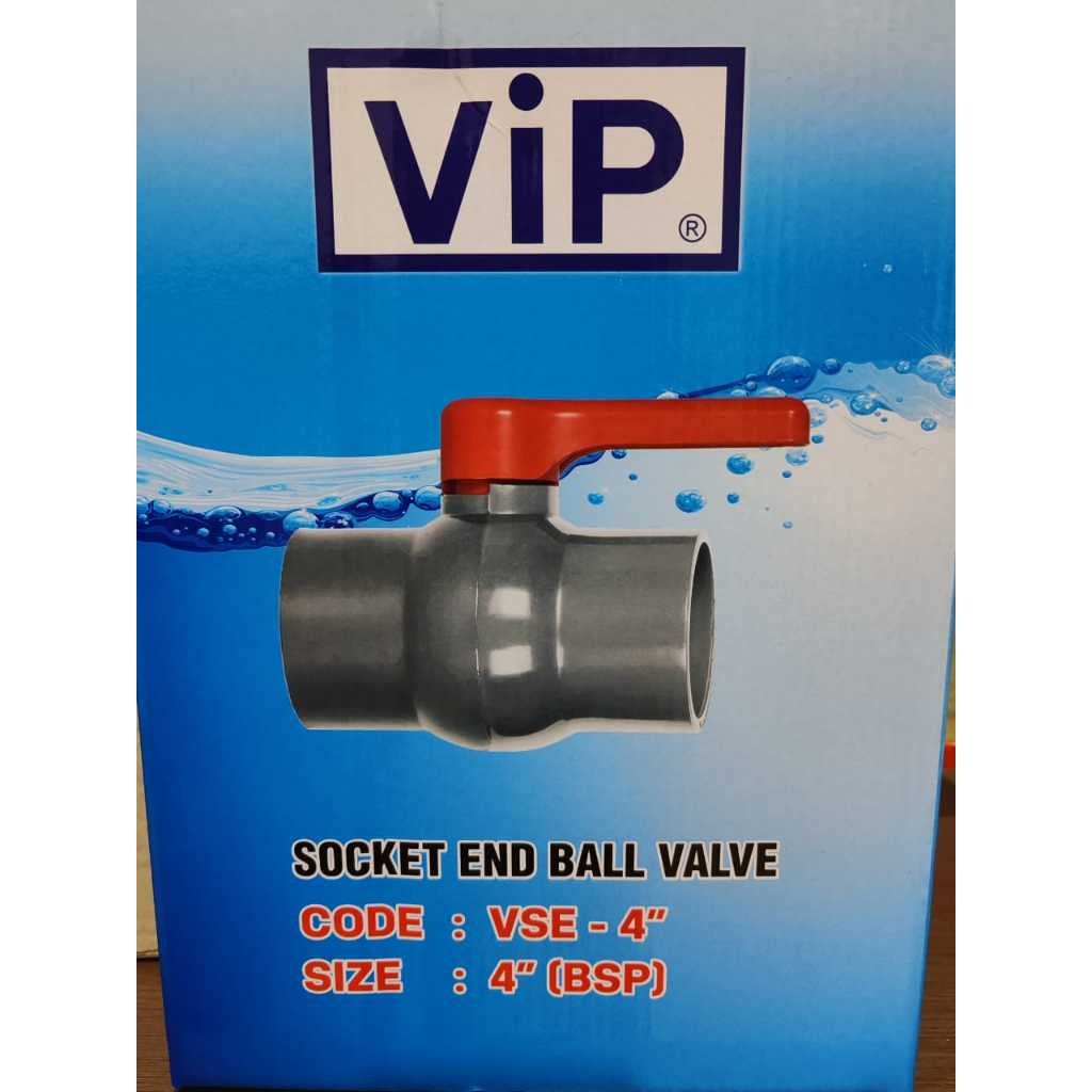 VIP PVC BALL VALVE SOCKET END 100MM (4") | Shopee Malaysia