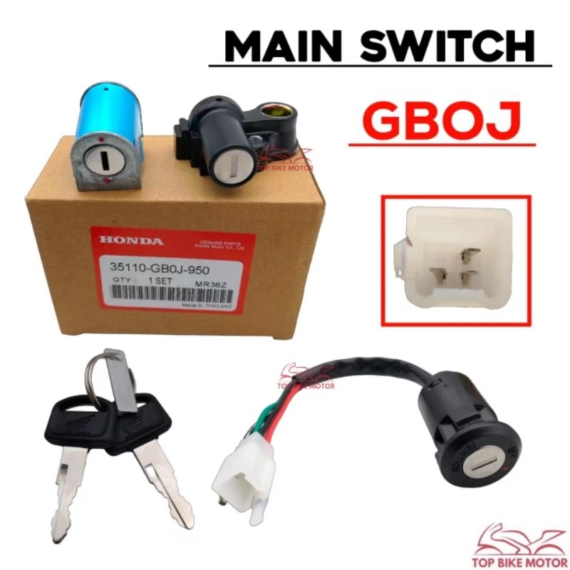 HONDA GBOJ GBO-J MAIN SWITCH SET KEY SUIS KUNCI SET SUIS LOCK SET ...
