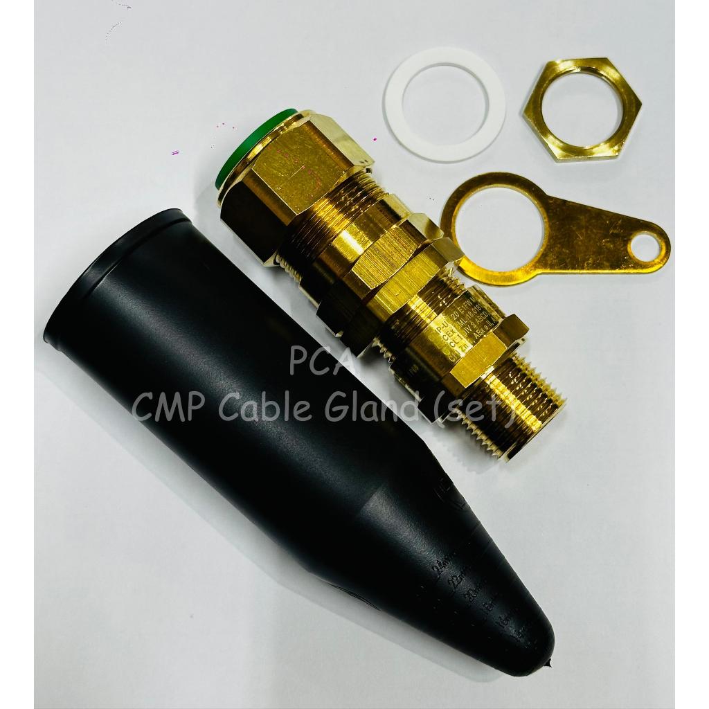 CMP E1FW Exd Exe Cable Gland c/w Locknut, Earth Tag, Nylon Washer & PVC ...
