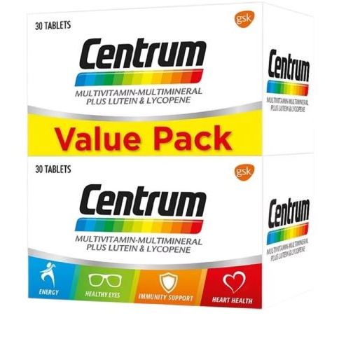 CENTRUM MULTIVITAMIN-MULTIMINERAL PLUS LUTEIN & LYCOPENE TAB 30SX2 ...